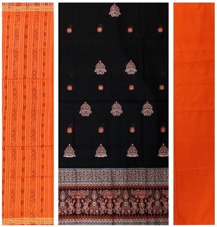 Ikat Handloom Bomkai Cotton Dress Materials - Get upto 30% Off