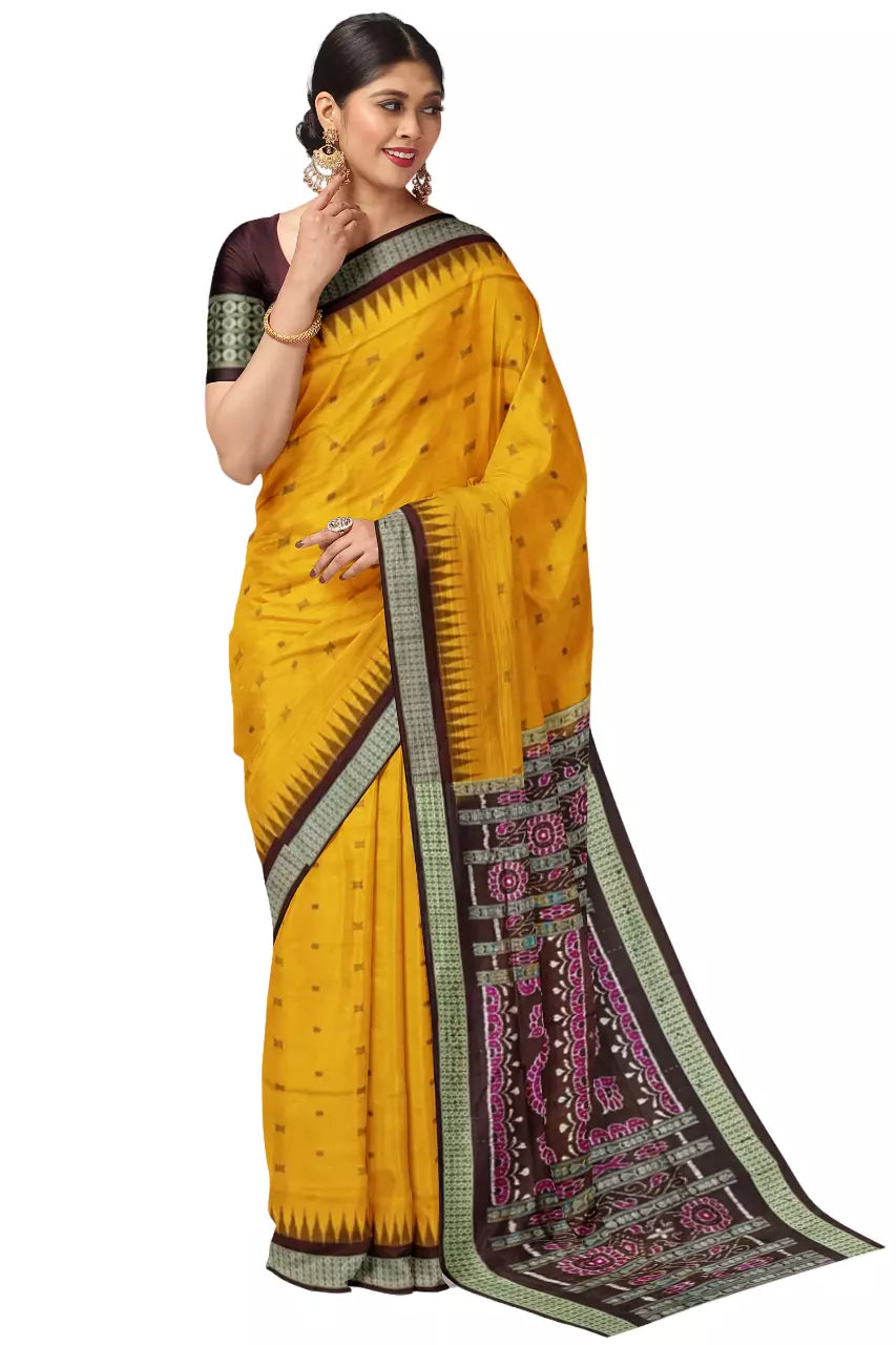 Bomkai silk saree with blouse piece